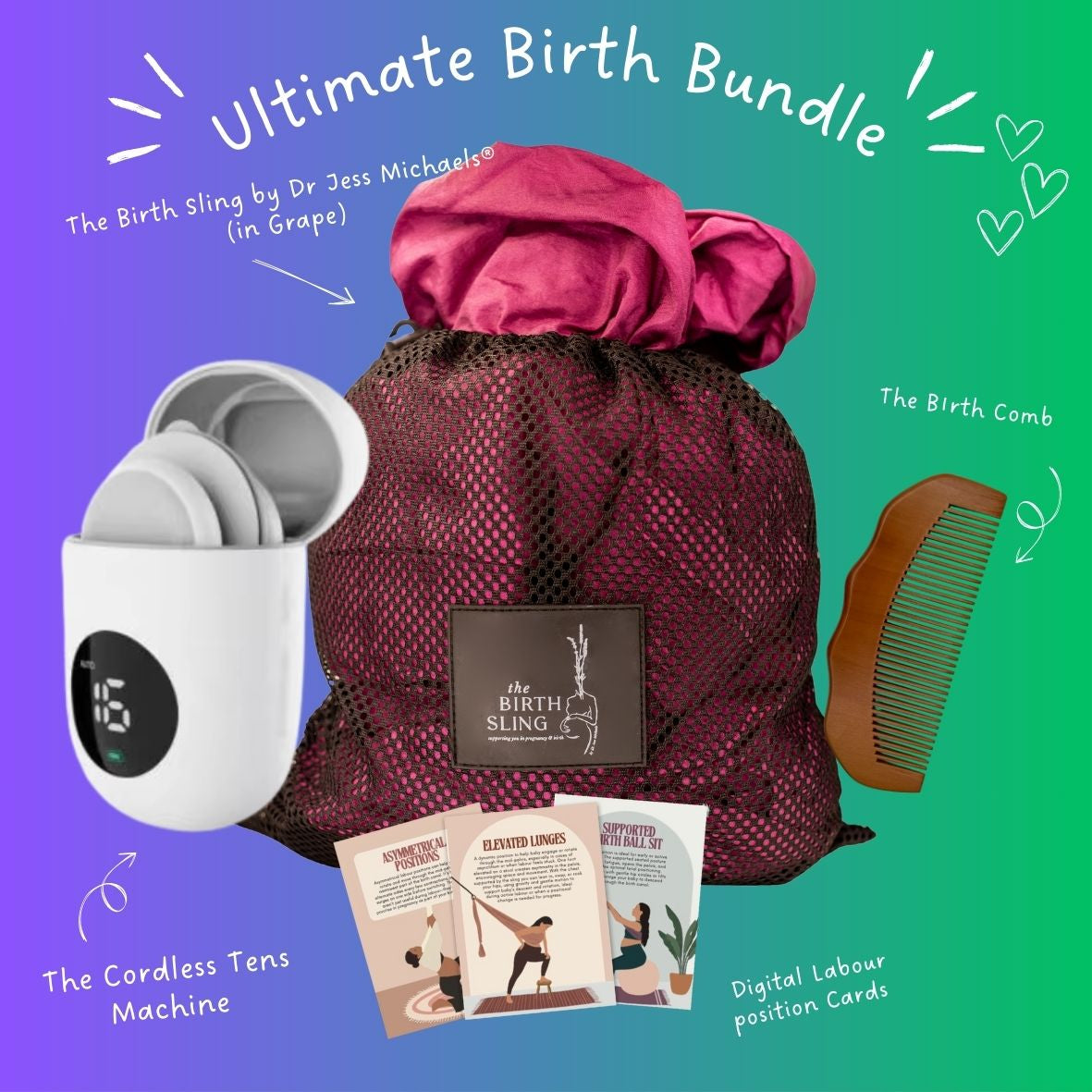 The Ultimate Birth Bundle - Grape – Birth Sling by Dr JM Pty Ltd