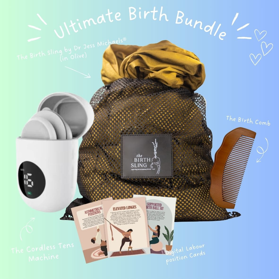 The Ultimate Birth Bundle - Olive – Birth Sling by Dr JM Pty Ltd