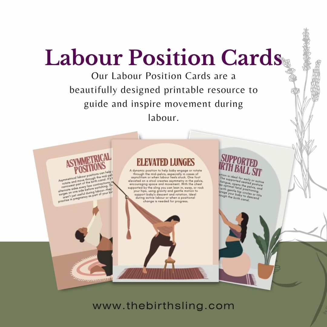 Labour Position Cards (Digital Download) – Birth Sling by Dr JM Pty Ltd
